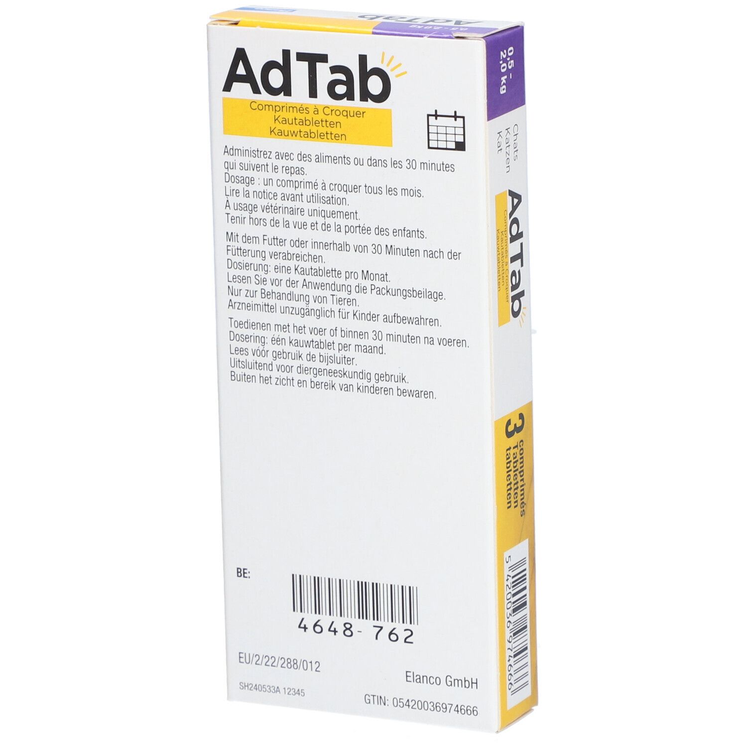 AdTab Kat 0 5 Kg 2 Kg 3 St Farmaline