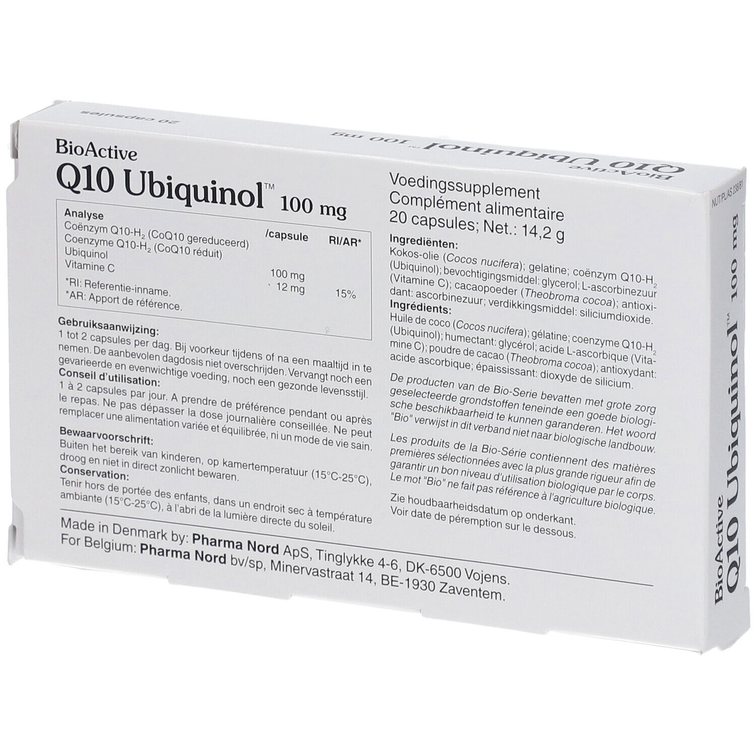 Pharma Nord BioActive 100mg Q10 Ubiquinol™ 20 St - Farmaline