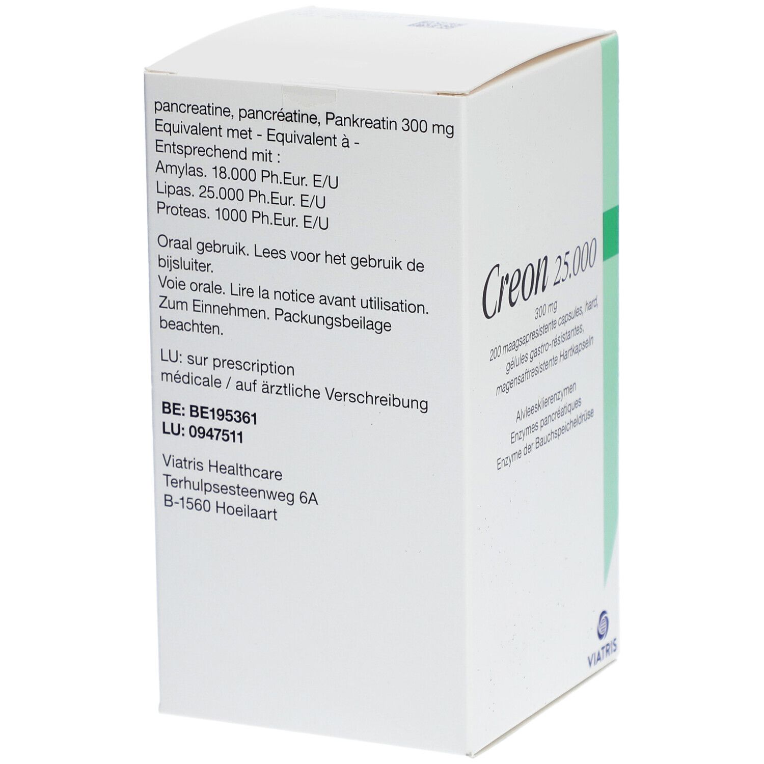 Creon 25.000 300 mg 200 St - Farmaline