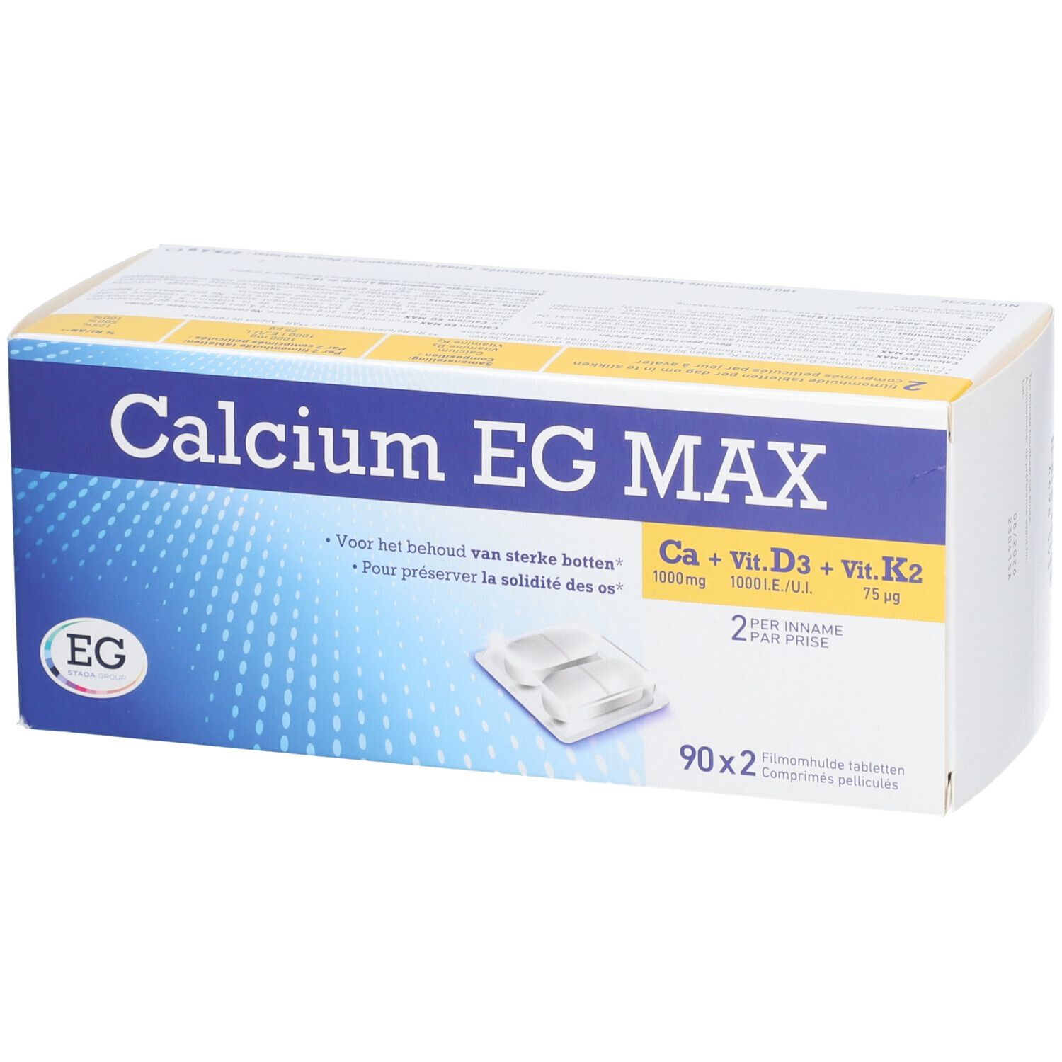 Calcium EG MAX | 1000 mg Calcium, 1000 I.E. Vitamine D3 & 75 µg ...