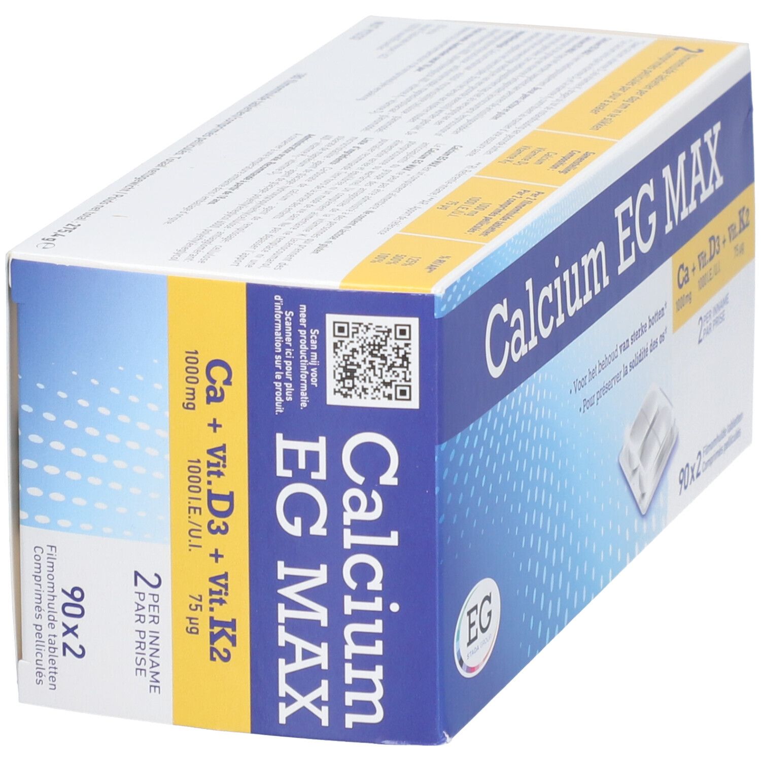 Calcium EG MAX | 1000 mg Calcium, 1000 I.E. Vitamine D3 & 75 µg ...