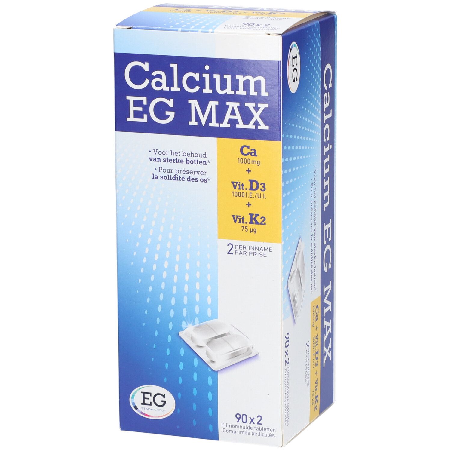 Calcium EG MAX | 1000 mg Calcium, 1000 I.E. Vitamine D3 & 75 µg ...