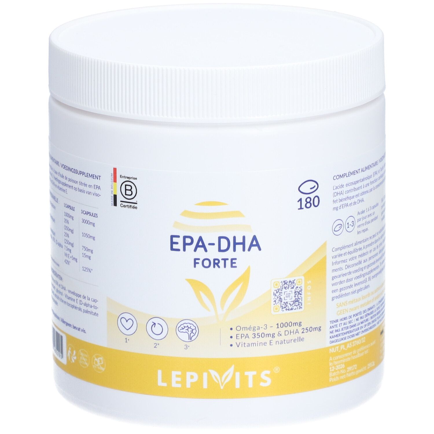 Lepivits® EPA- DHA Forte 1000mg 180 pc(s) - Farmaline