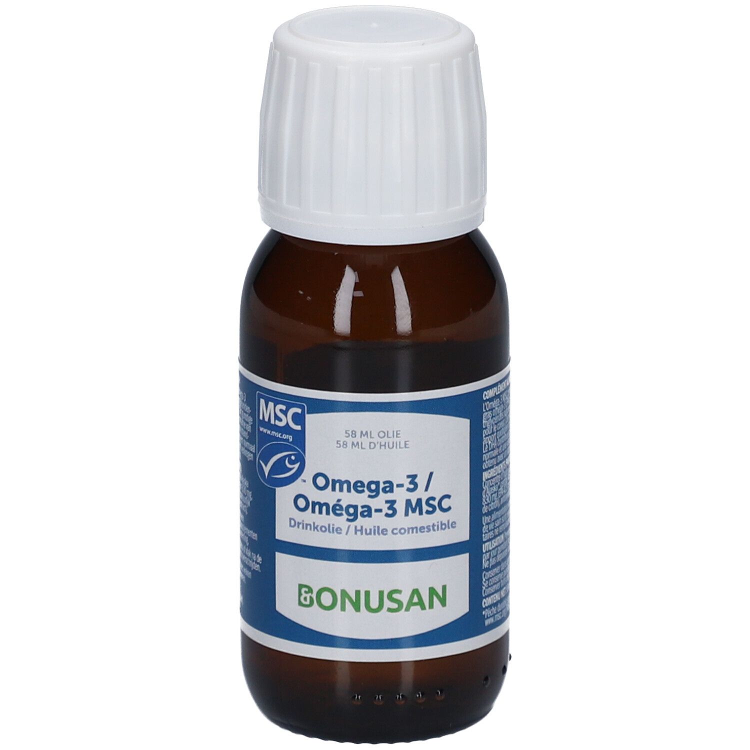 Bonusan Omega-3 MSC Drinkolie 58 ml - Farmaline