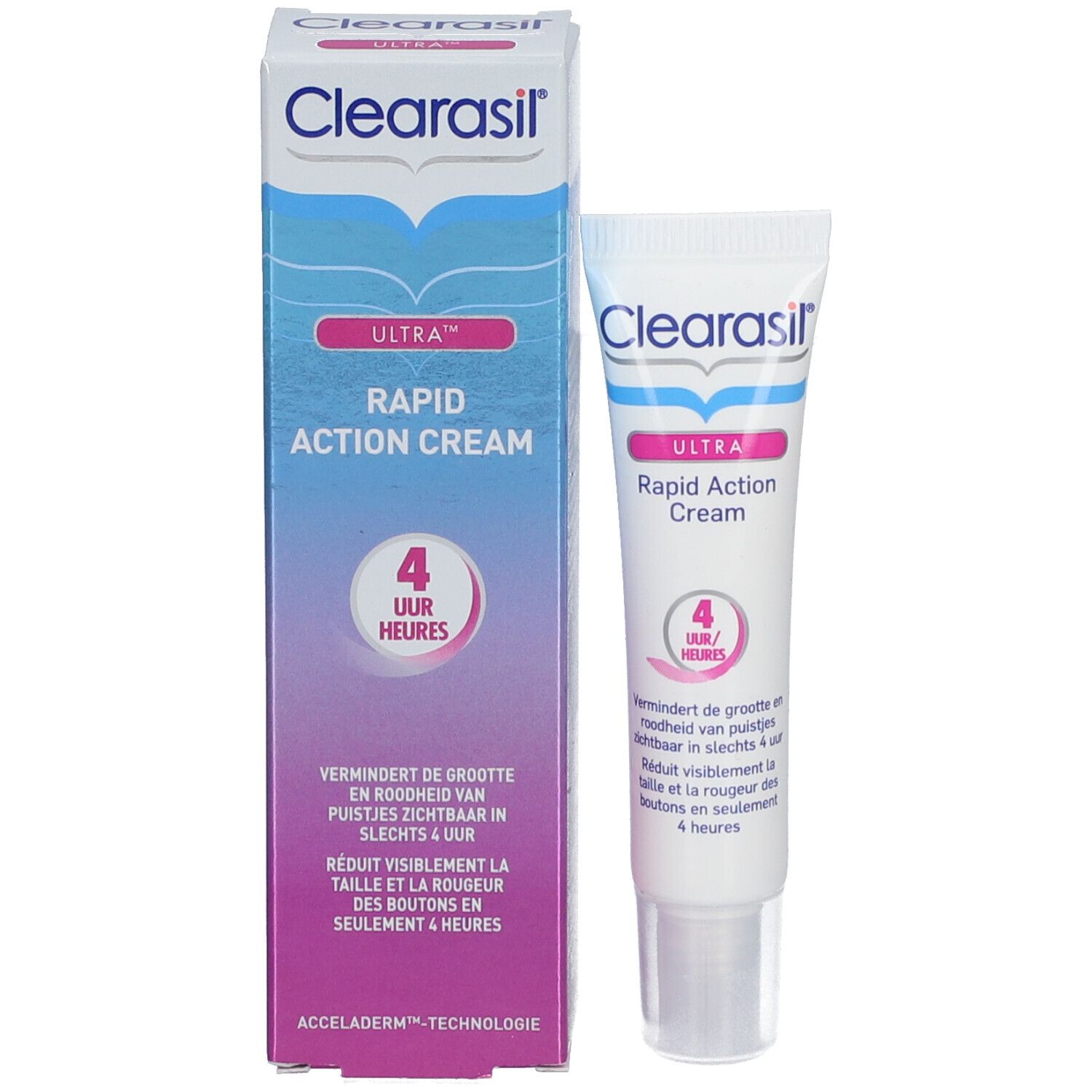Clearasil Ultra Rapid Action Cream - Behandelingscreme 15 ml - Farmaline