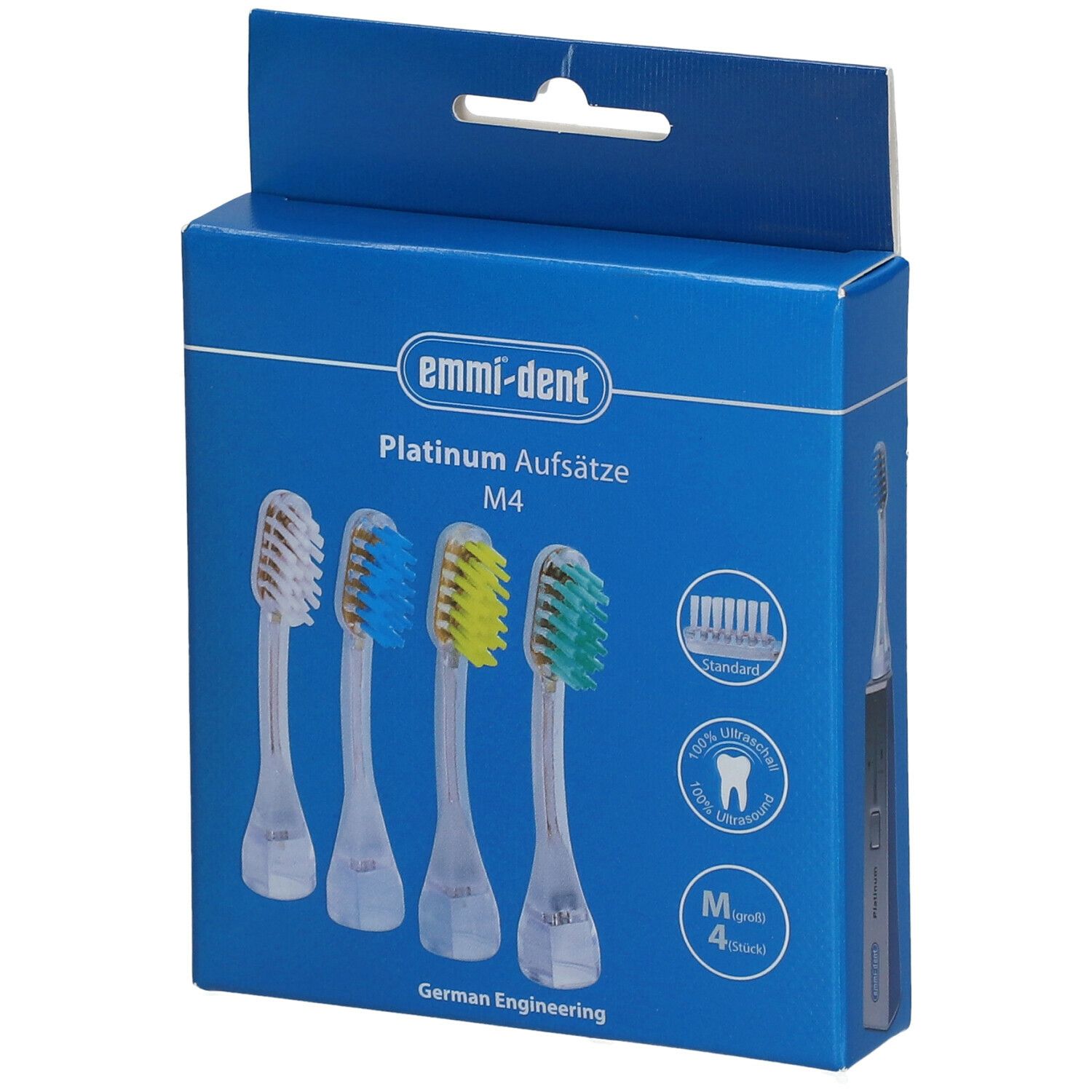 Emmi-Dent Ultrasonic Opzetborstels M4 Platinum 4 St - Farmaline