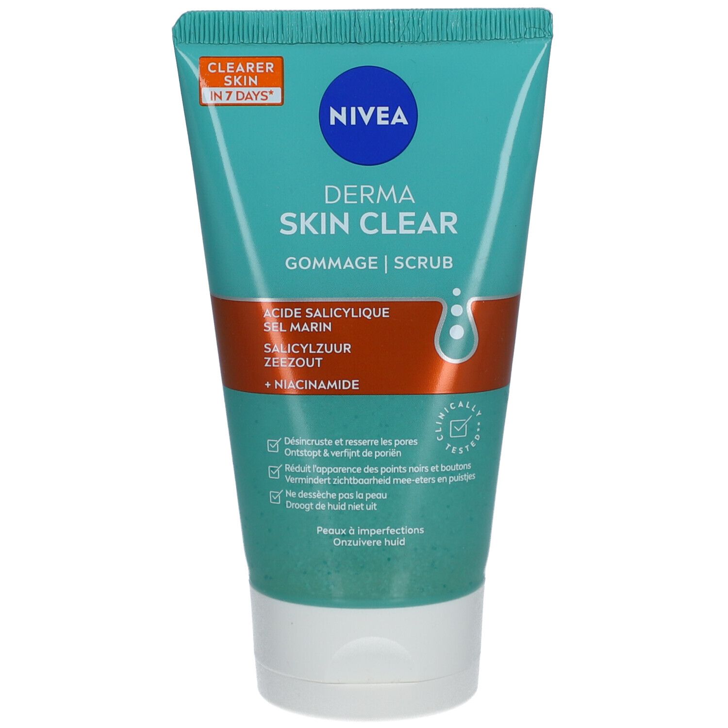 Nivea Derma Skin Clear Scrub 150 ml - farmaline.be