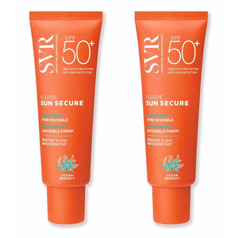 SVR Sun Secure Fluide SPF50+ 2x50 ml - Farmaline