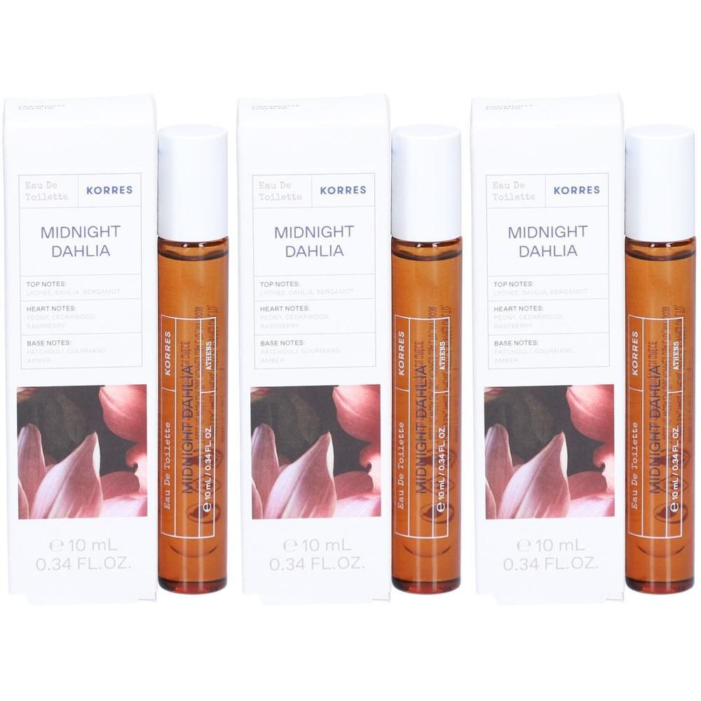 Korres Eau de Toilette Midnight Dahlia 3x10 ml - Farmaline