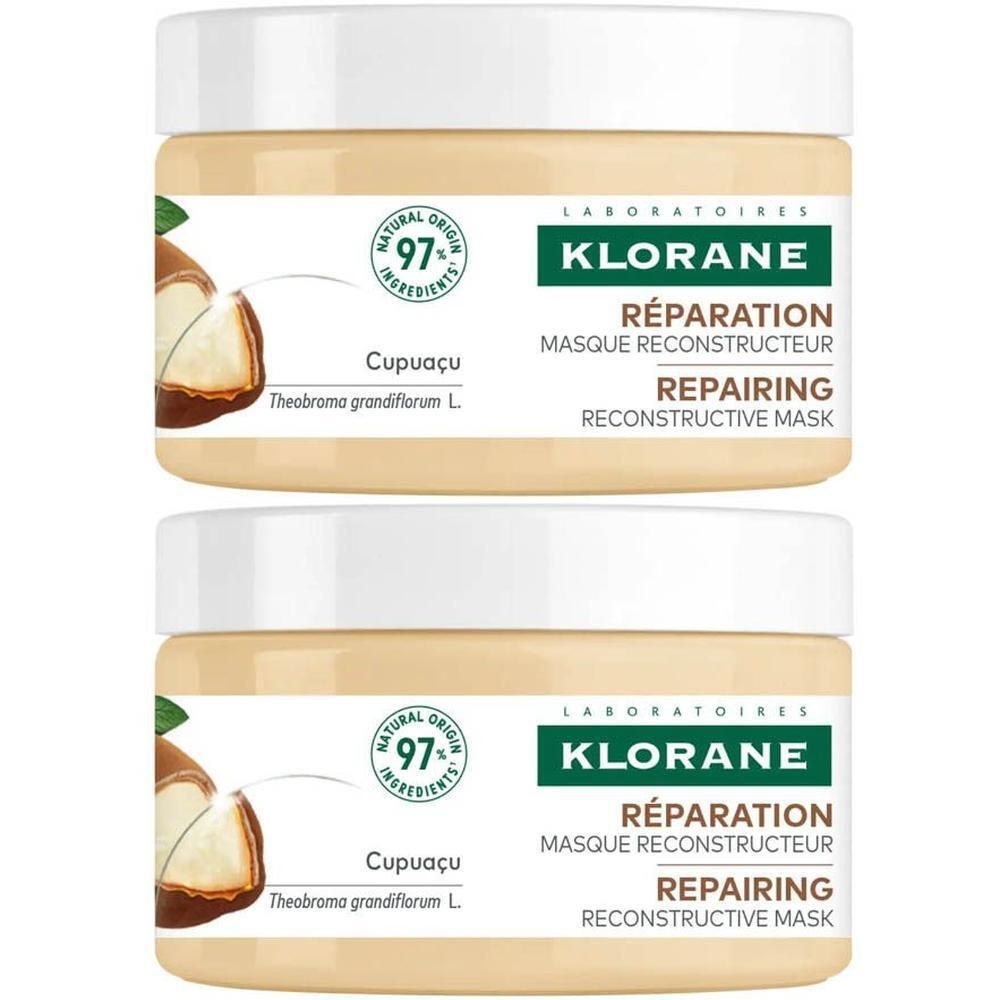 Klorane Herstellend masker met cupuaçu 2x250 ml - Farmaline