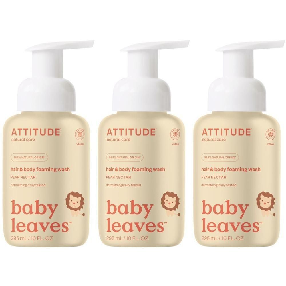Attitude Baby Leaves Nettoyant Mousse Cheveux & Corps 2en1 Pear ...