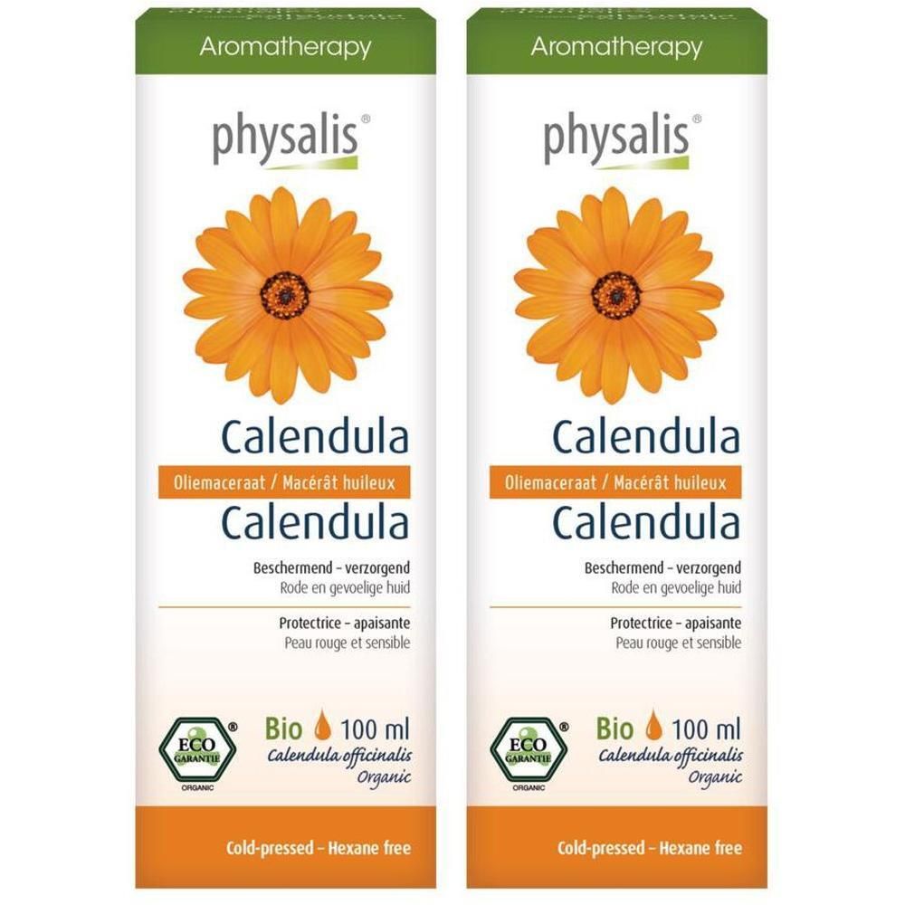 Physalis® Calendula Plantaardige olie Bio 2x100 ml - Farmaline