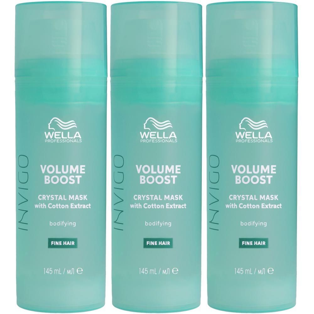 Wella Professionals Invigo Volume Boost Crystal Masker 3x145 ml - Farmaline