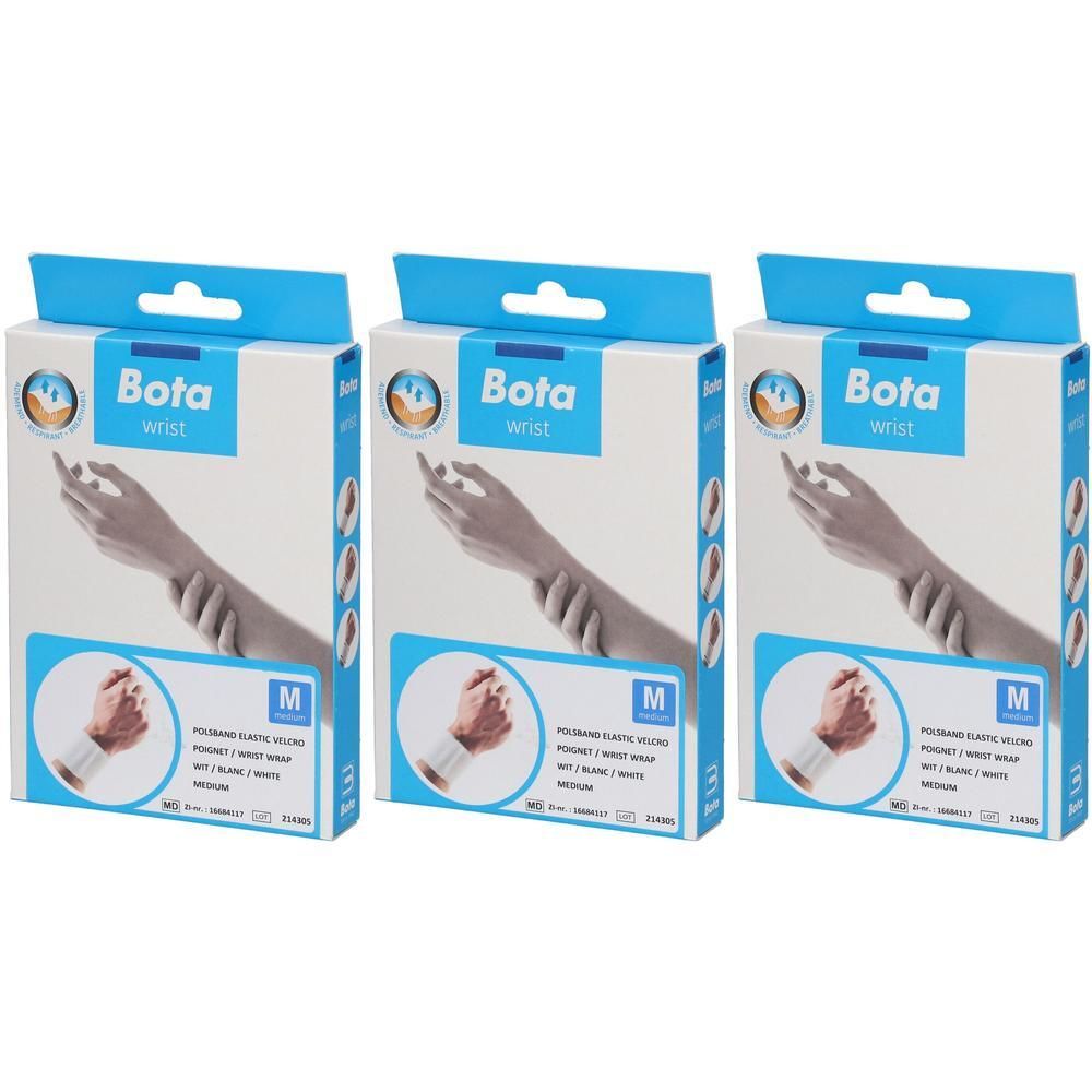 Bota Serre-Poignet Velcro Blanc M 3x1 pc(s) - Farmaline