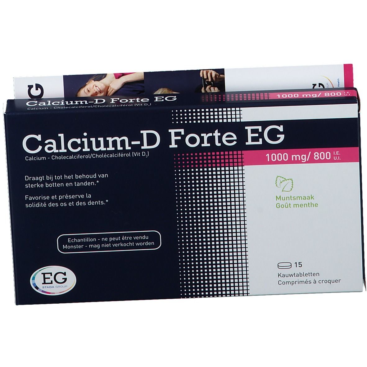 Calcium-D Forte EG 1000mg/800 U.I. Menthe Sample Offert GRATUITEMENT 1 ...