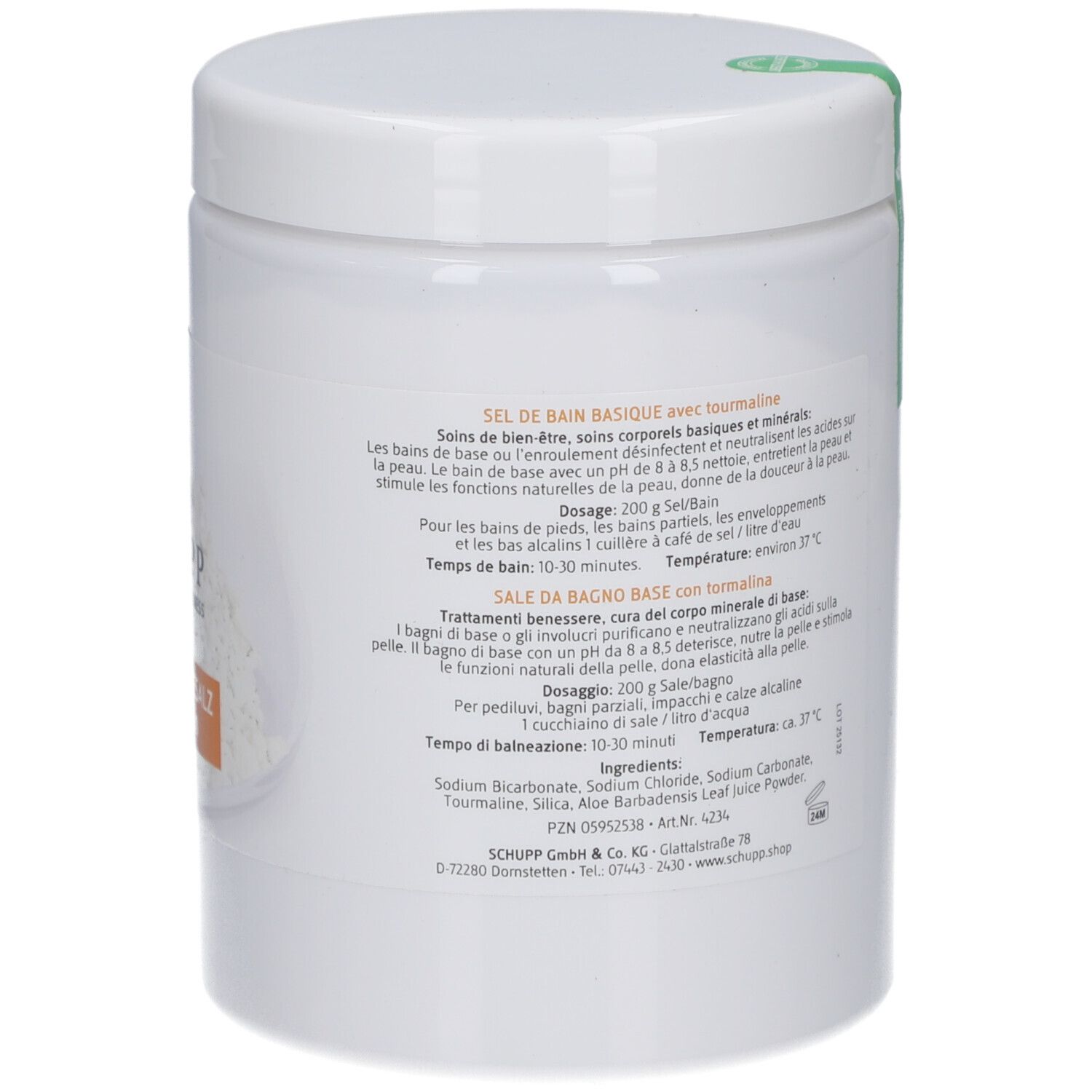 Schupp Basisch badzout met toermalijn 1 kg - Farmaline