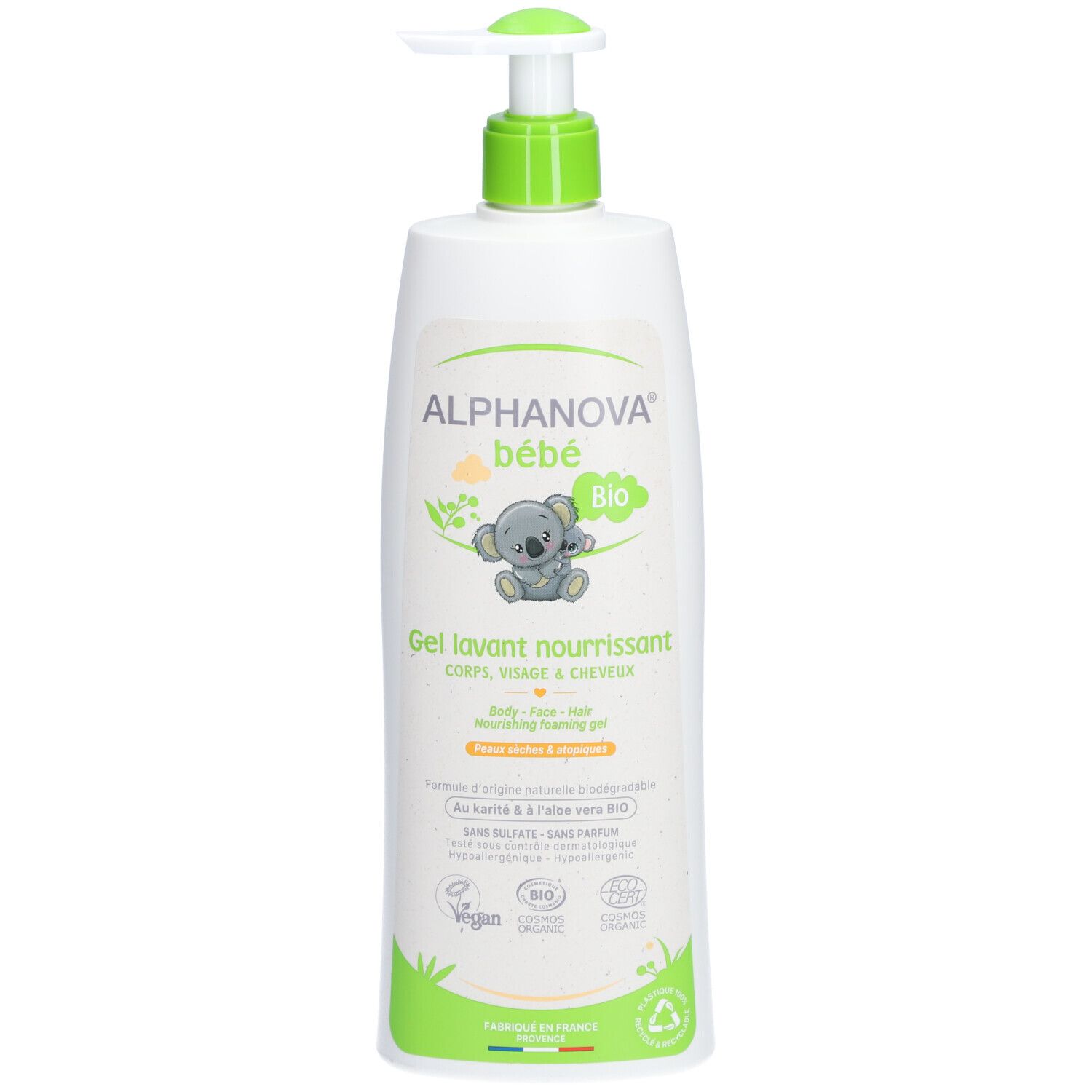 ALPHANOVA Bébé bio Gel Lavant nourissant 500 ml - Farmaline