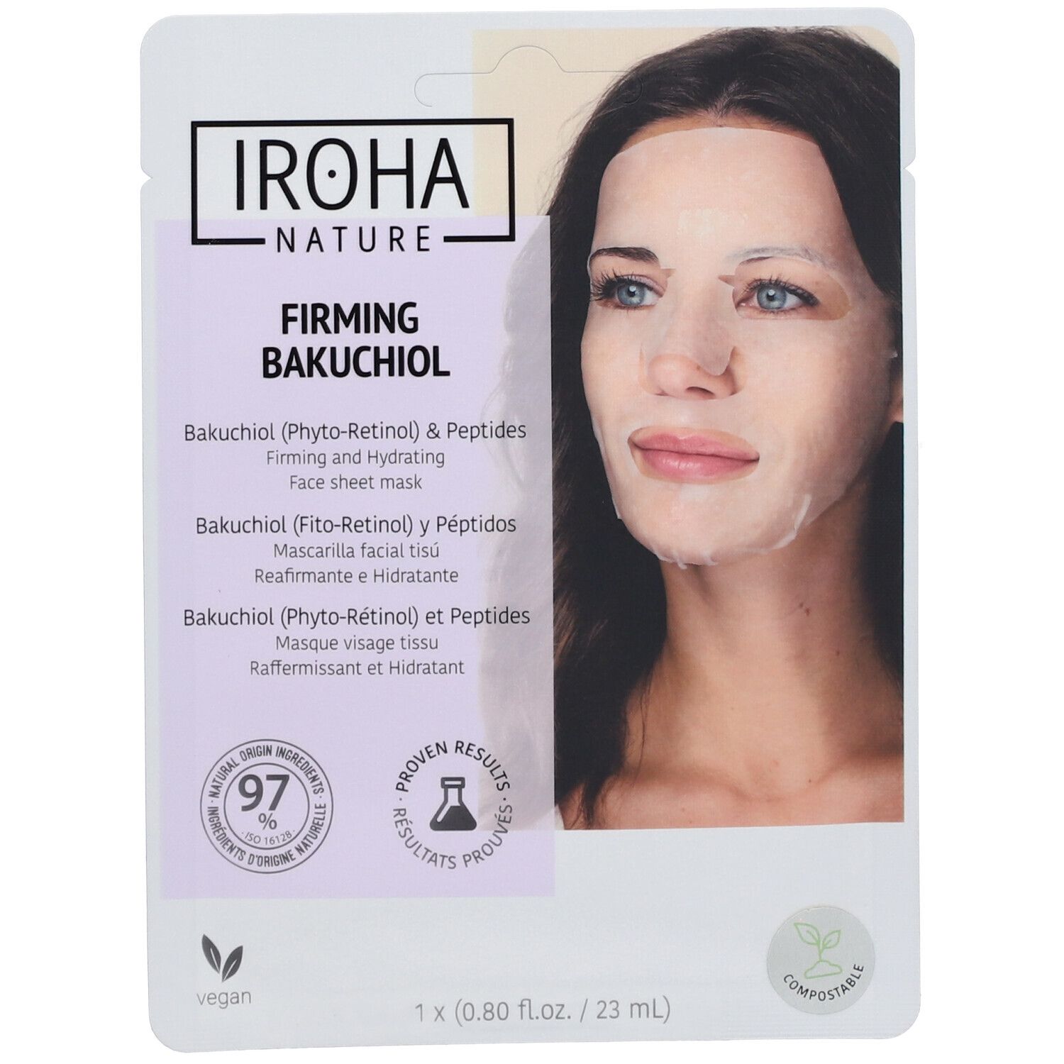 Iroha Nature Firming Bakuchiol Face Sheet Mask 23 ml - Farmaline