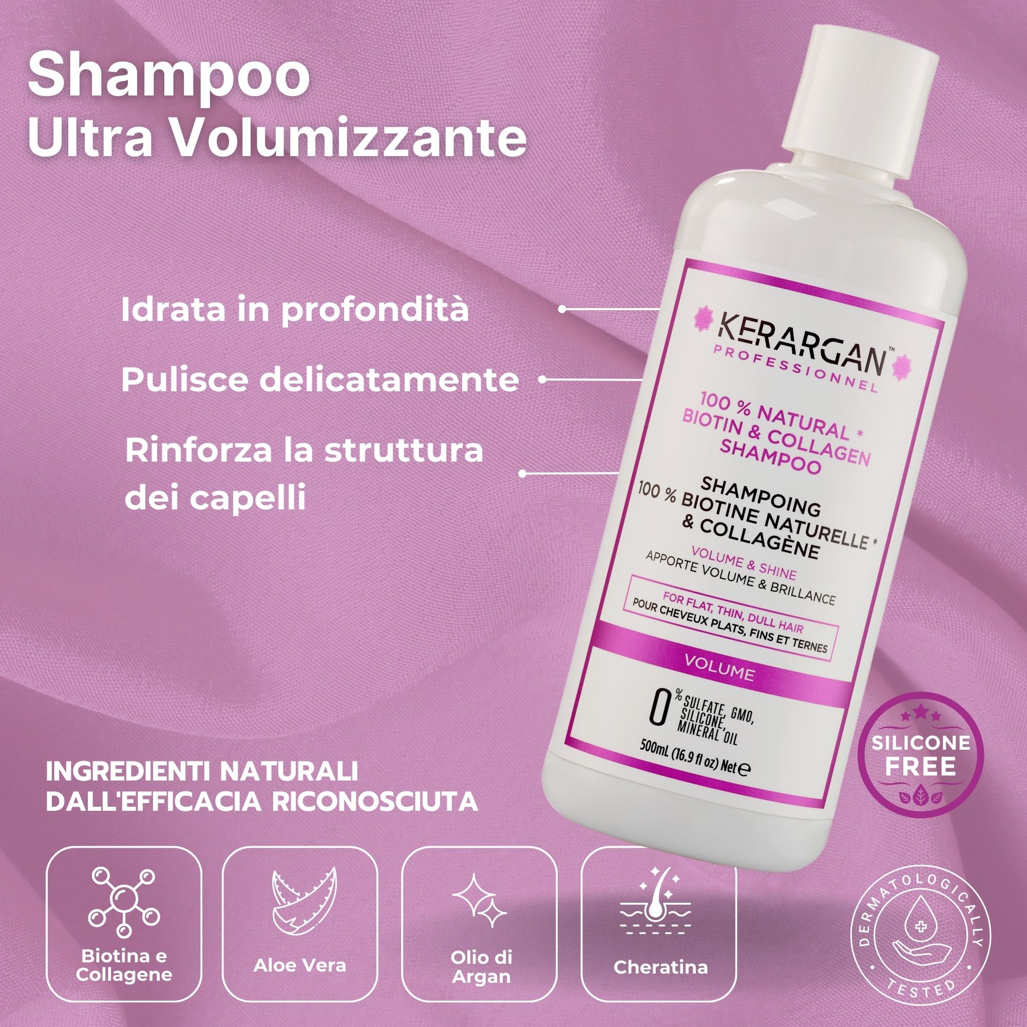 Kerargan - Duo Volume Shampoo & Conditioner met Biotine & Collageen ...