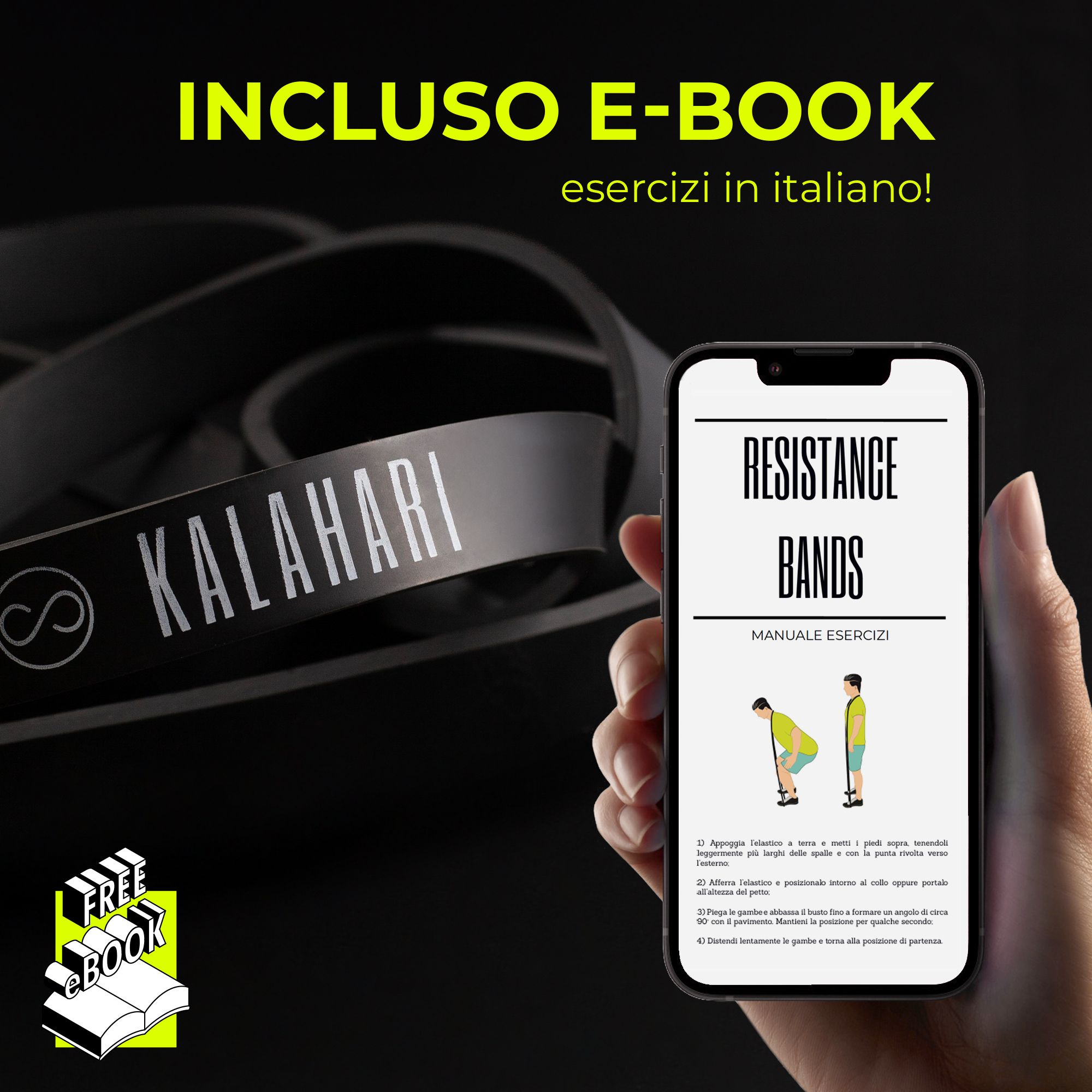 KALAHARI Bande Élastique Musculation Lot + eBook Exercices, Bande de ...
