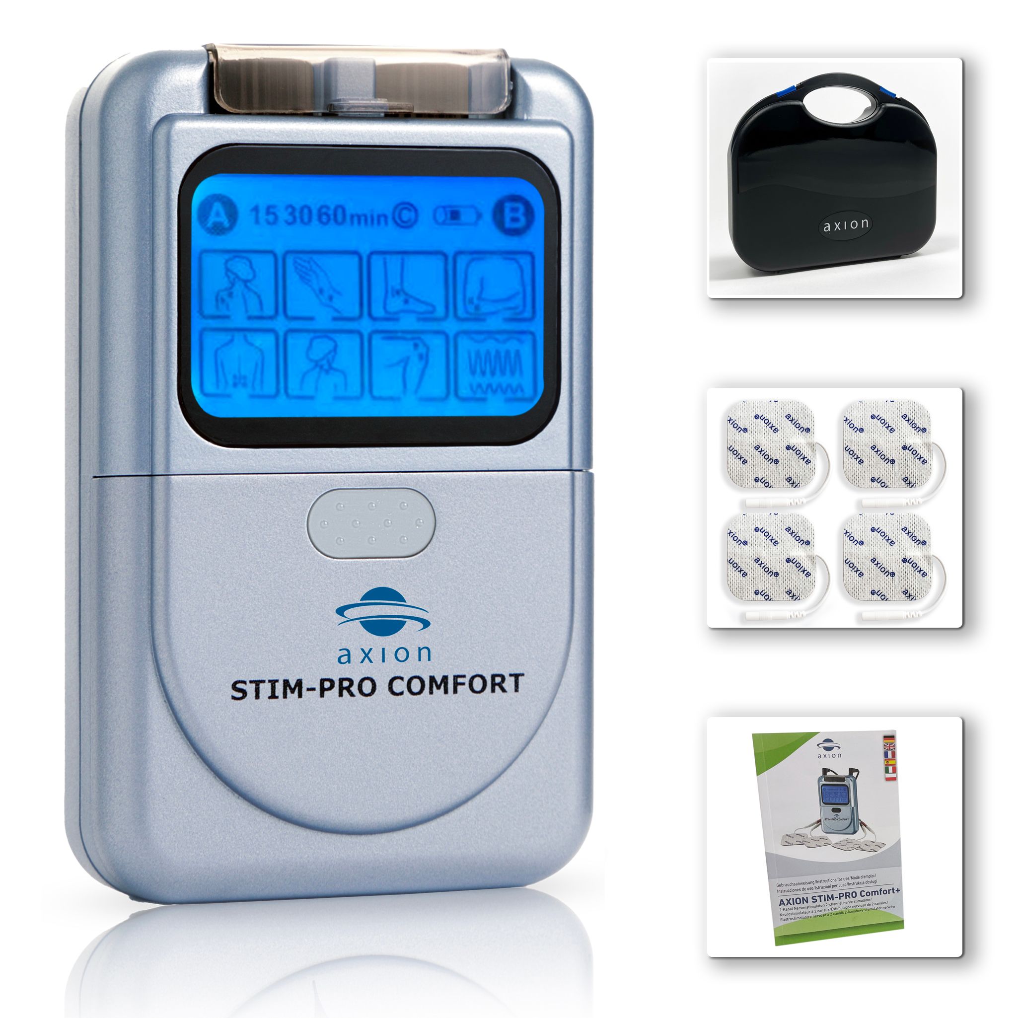 axion® 2-kanaals TENS-apparaat STIM-PRO COMFORT voor pijntherapie 1 St ...