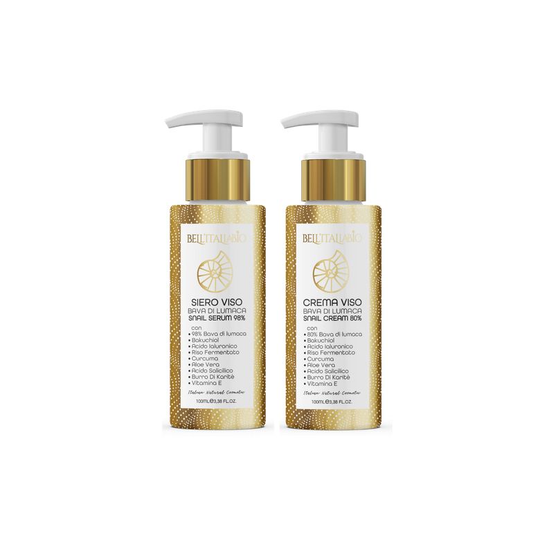 BELLITALIABIO Sérum et crème à la bave d'escargot 2x100 ml - Farmaline