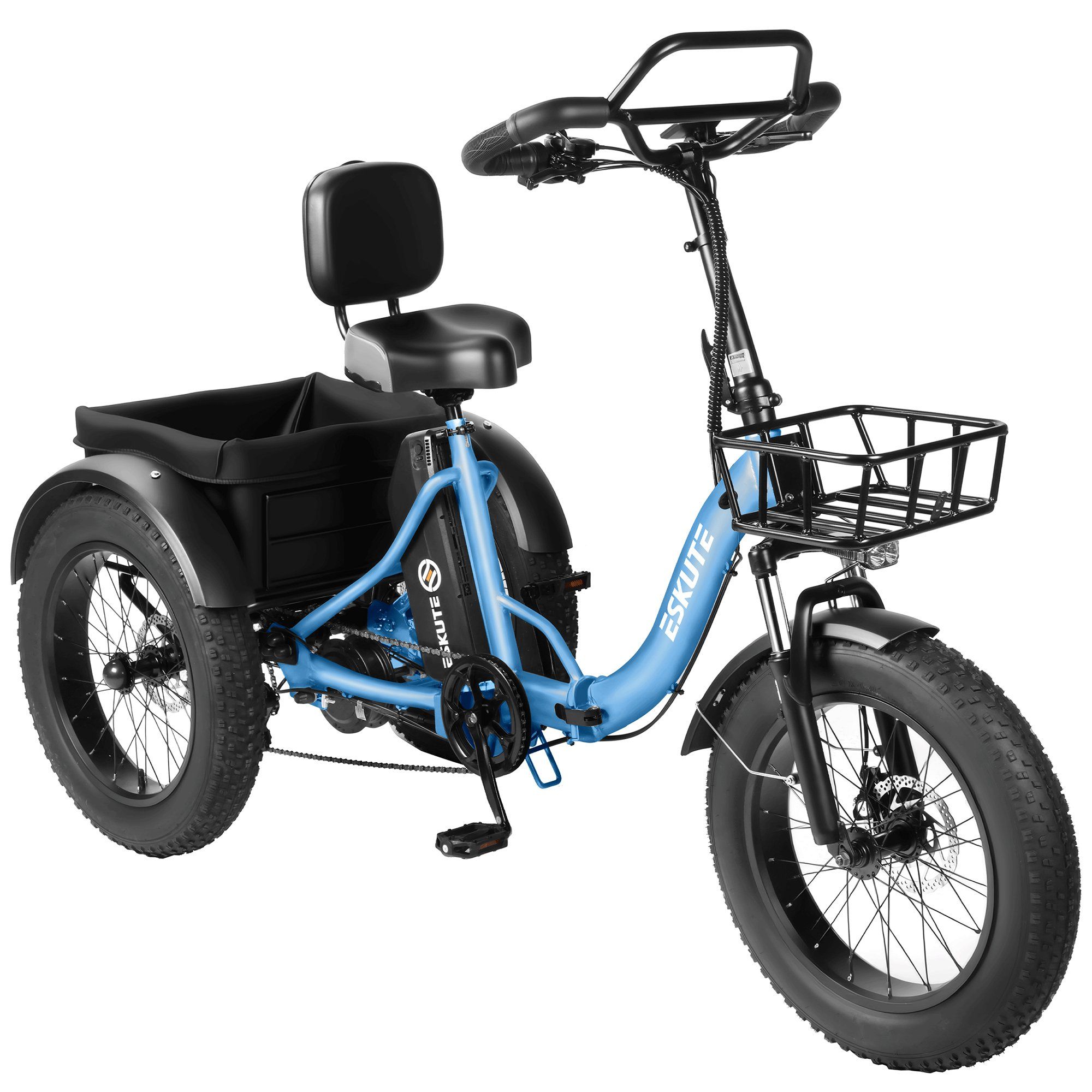 ESKUTE T302 Pro Vélo cargo électrique 20 pouces, moteur 250 W, batterie ...