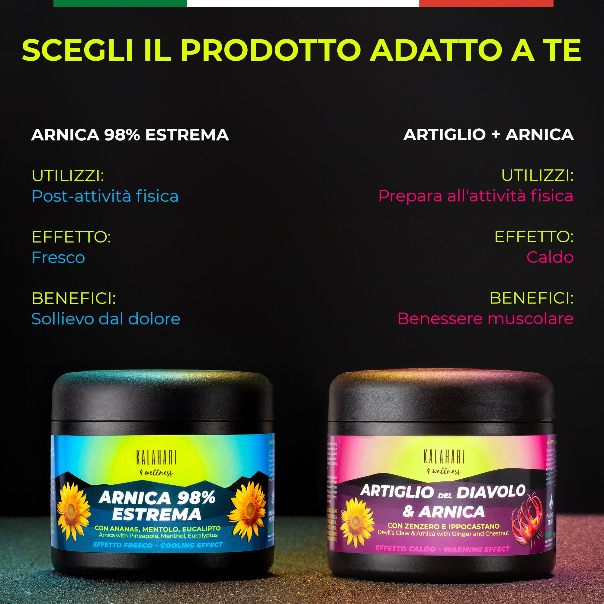 KALAHARI Kit Chaud + Froid, Gel à l’Arnica 98% + Griffe du Diable, Pré ...